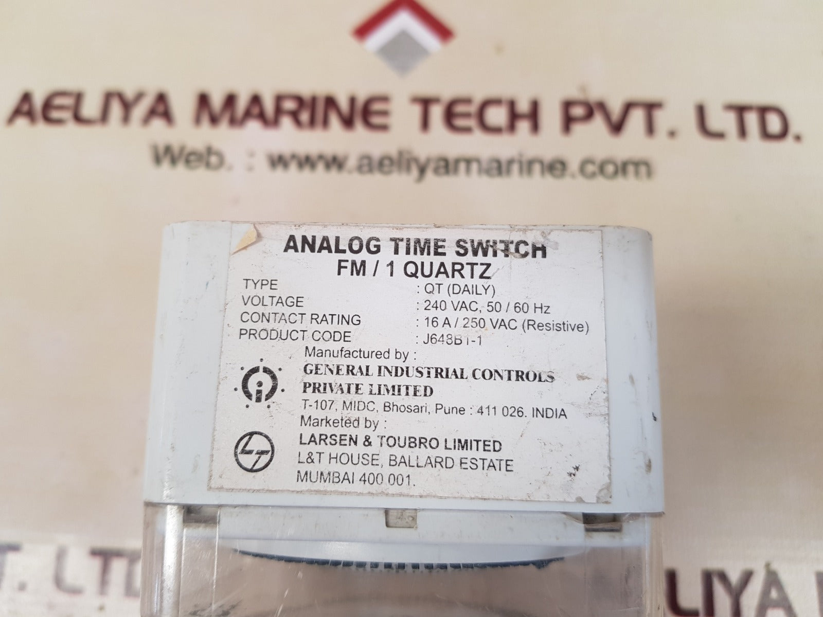 Larsen & toubro gic fm/1 quartz analog time switch qt(daily) – Aeliya Marine Tech