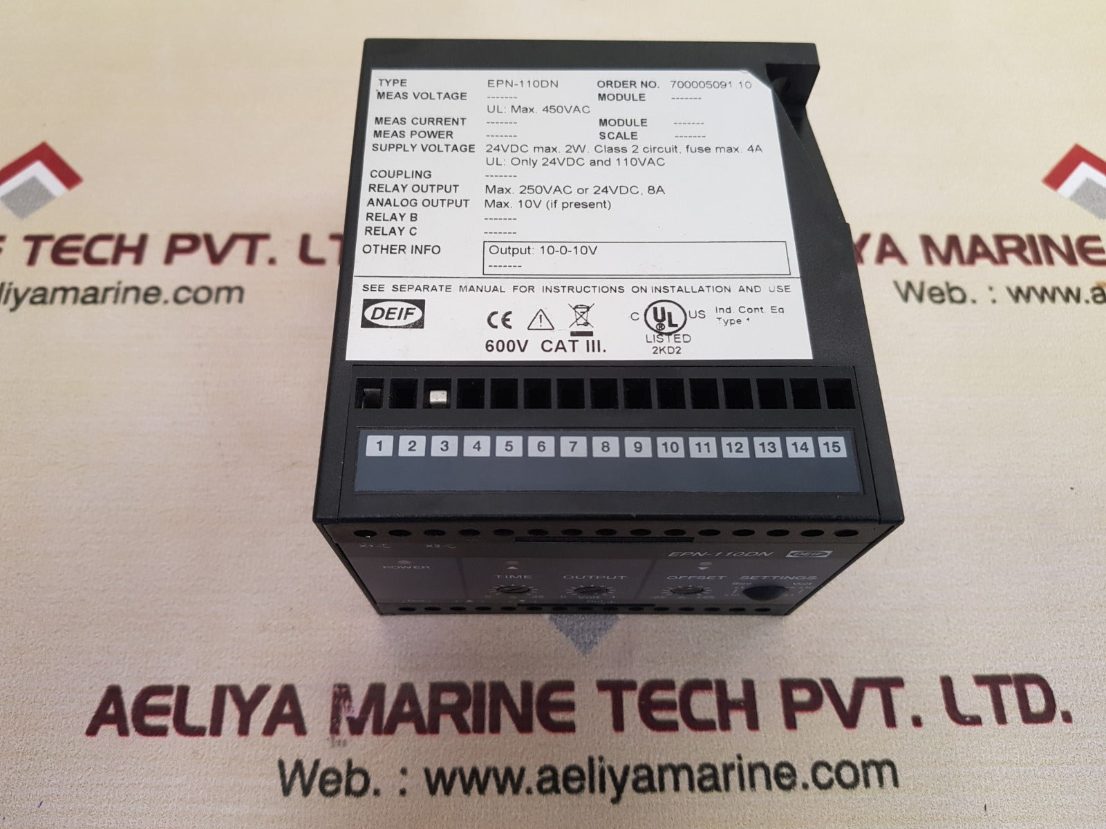 Deif epn-110dn electronic potentiometer – Aeliya Marine Tech