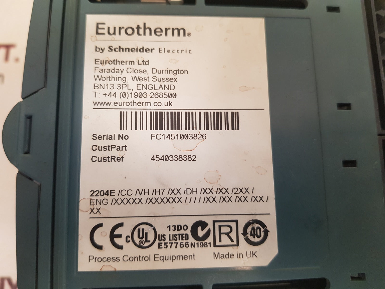 Eurotherm 2204e temperature controller – Aeliya Marine Tech®