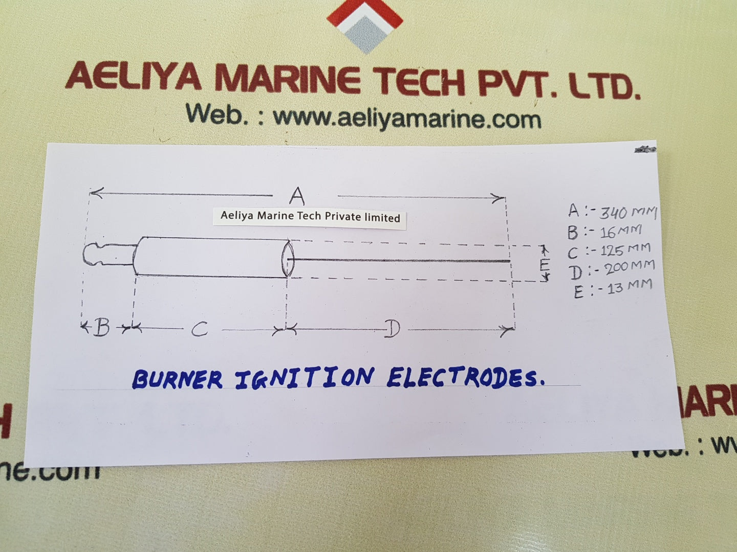 Burner ignition electrodes – Aeliya Marine Tech®