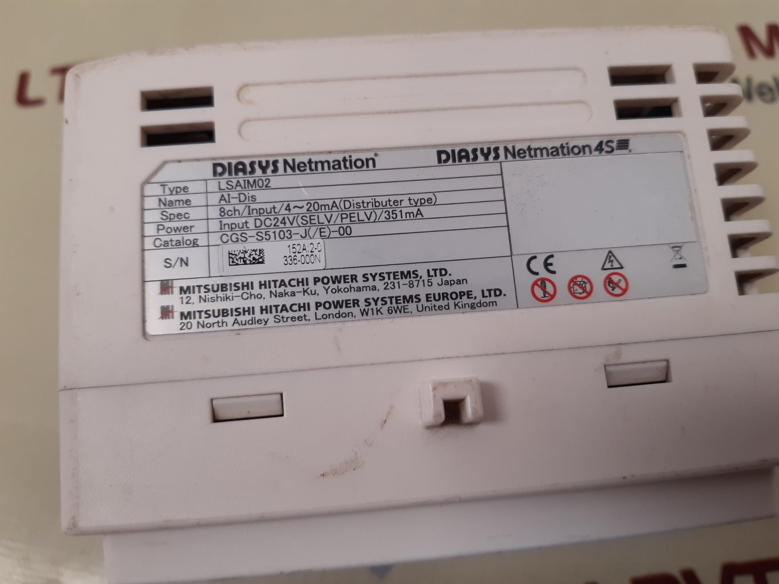 Diasys Netmation Lsaim02 Ai-dis Input Module Dc24V – Aeliya Marine Tech