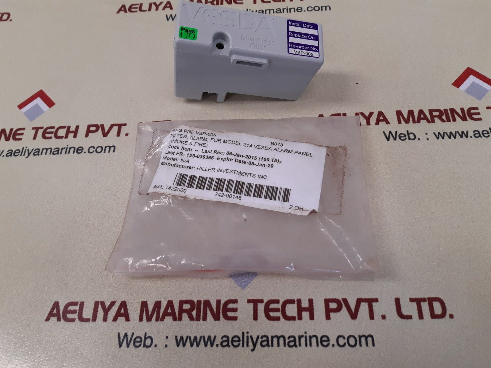 Vesda vsp-005 dual stage filter cartridge – Aeliya Marine Tech