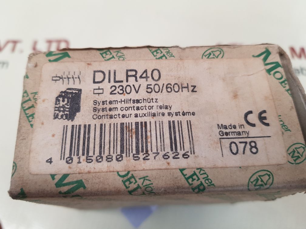 Klockner Moeller Dilr40 Contactor Relay 230V 50/60Hz – Aeliya Marine Tech®