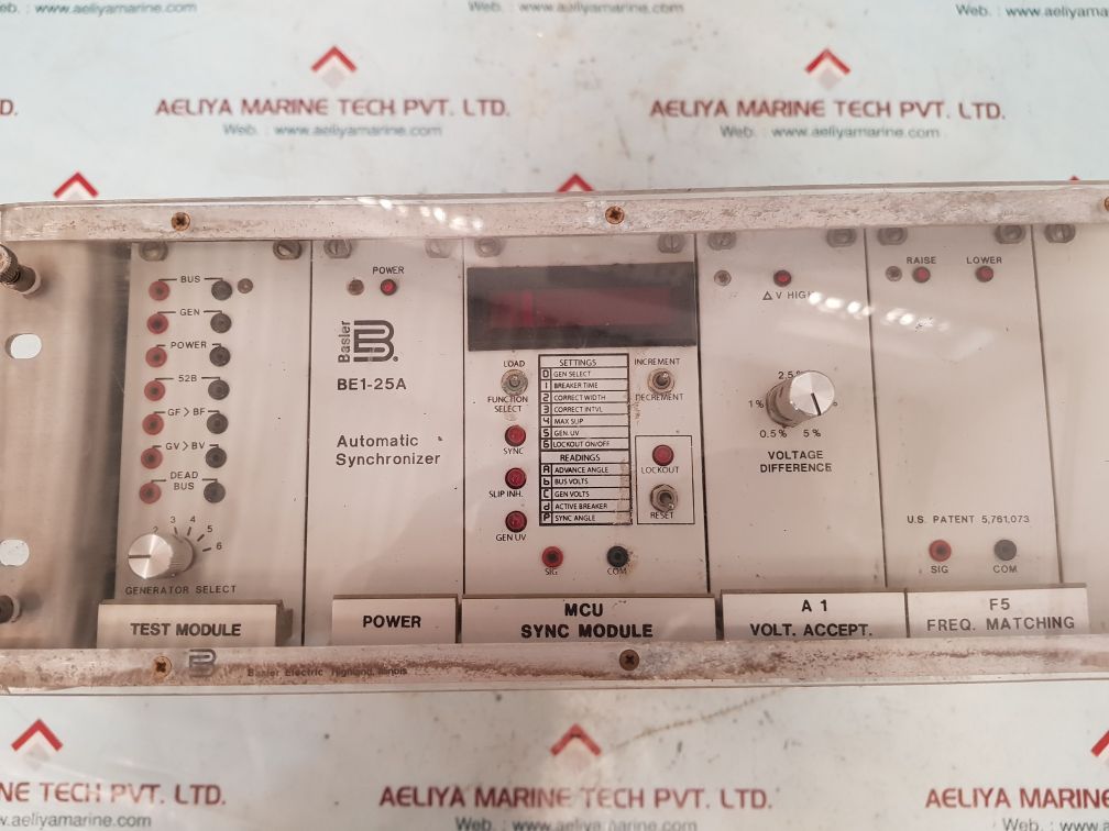 Basler electric be1-25a automatic synchronizer – Aeliya Marine Tech