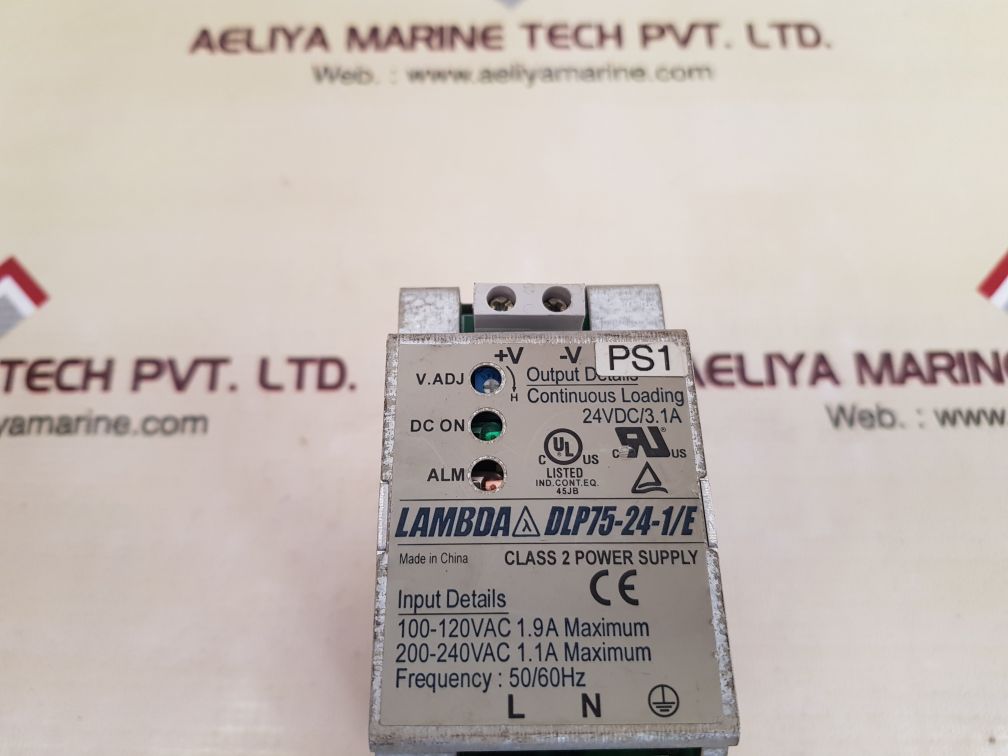 Lambda dlp75-24-1/e class 2 power supply – Aeliya Marine Tech