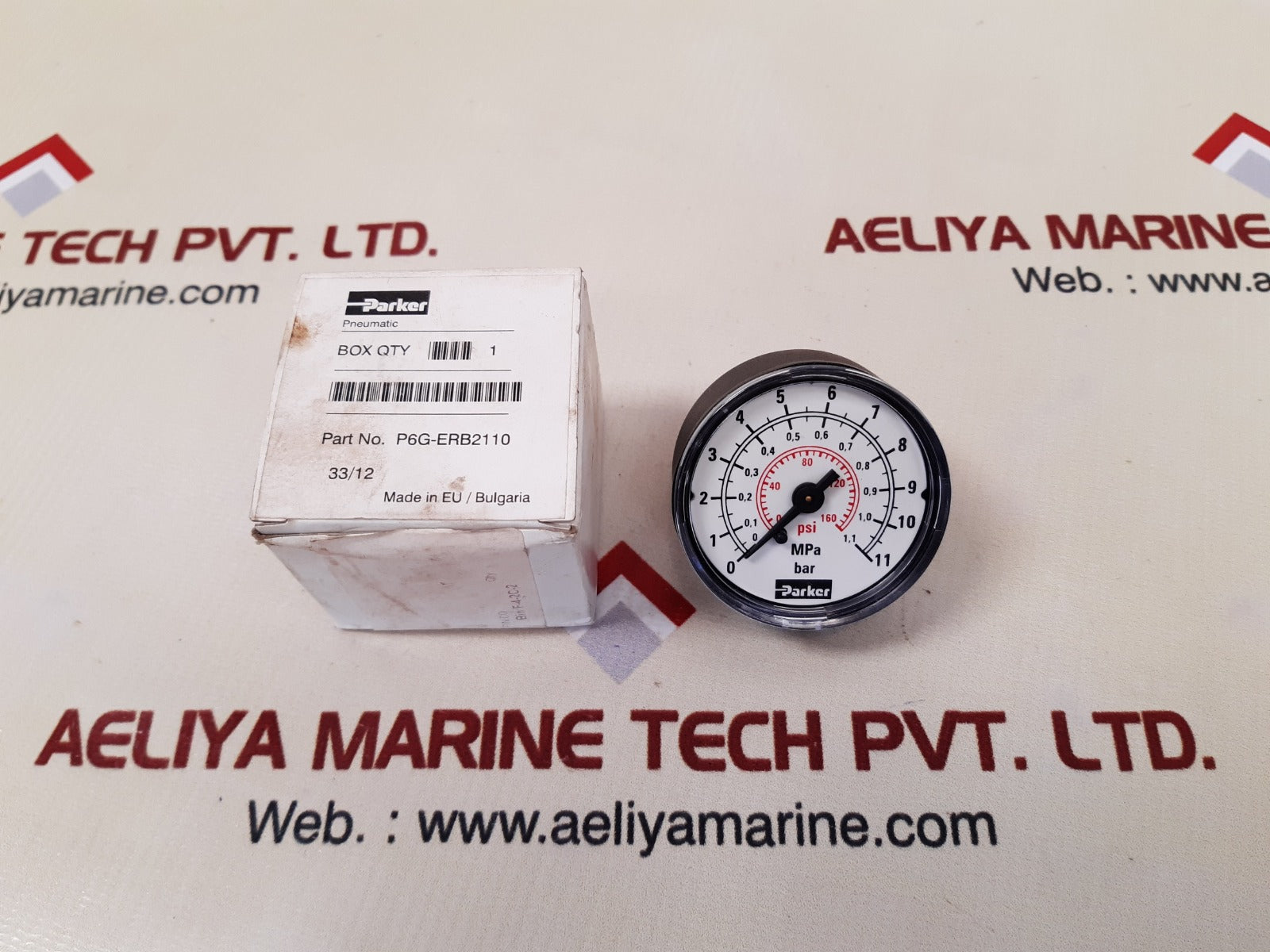 Parker p6g-erb2110 pneumatic gauge 0 to 11 bar – Aeliya Marine Tech®