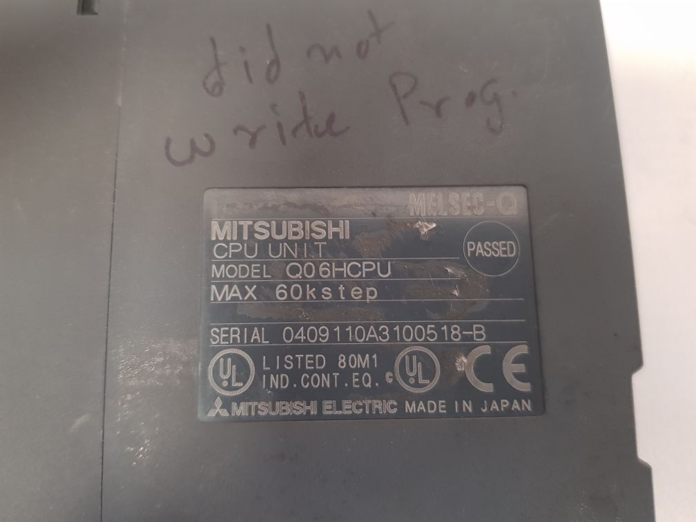 Mitsubishi electric melsec-q q06hcpu cpu unit – Aeliya Marine Tech