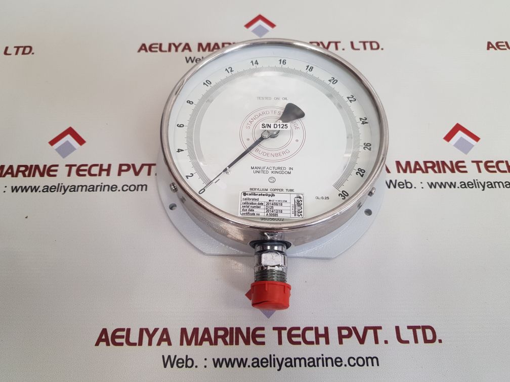 Budenberg 5214fgp standard test gauge 0-30 bar – Aeliya Marine Tech