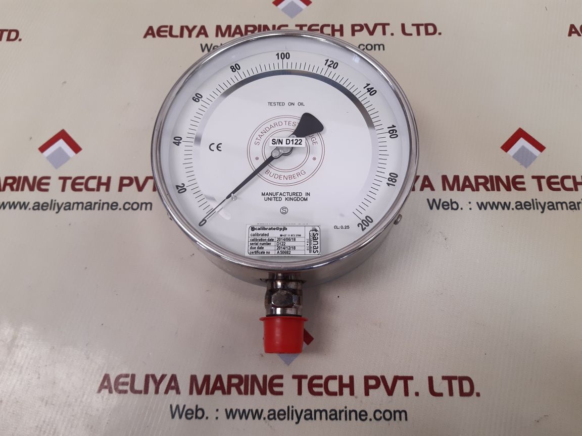 Budenberg 91679001 standard test gauge 0-200 bar – Aeliya Marine Tech