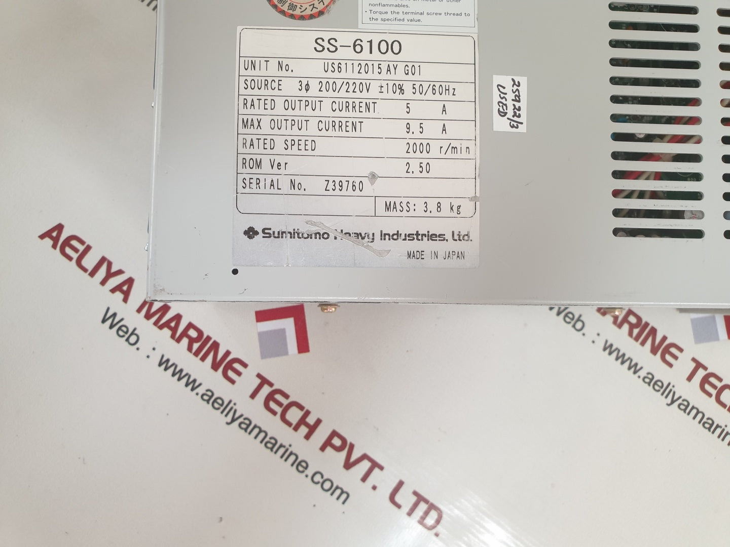 Sumitomo ss-6100 ac servo drive – Aeliya Marine Tech