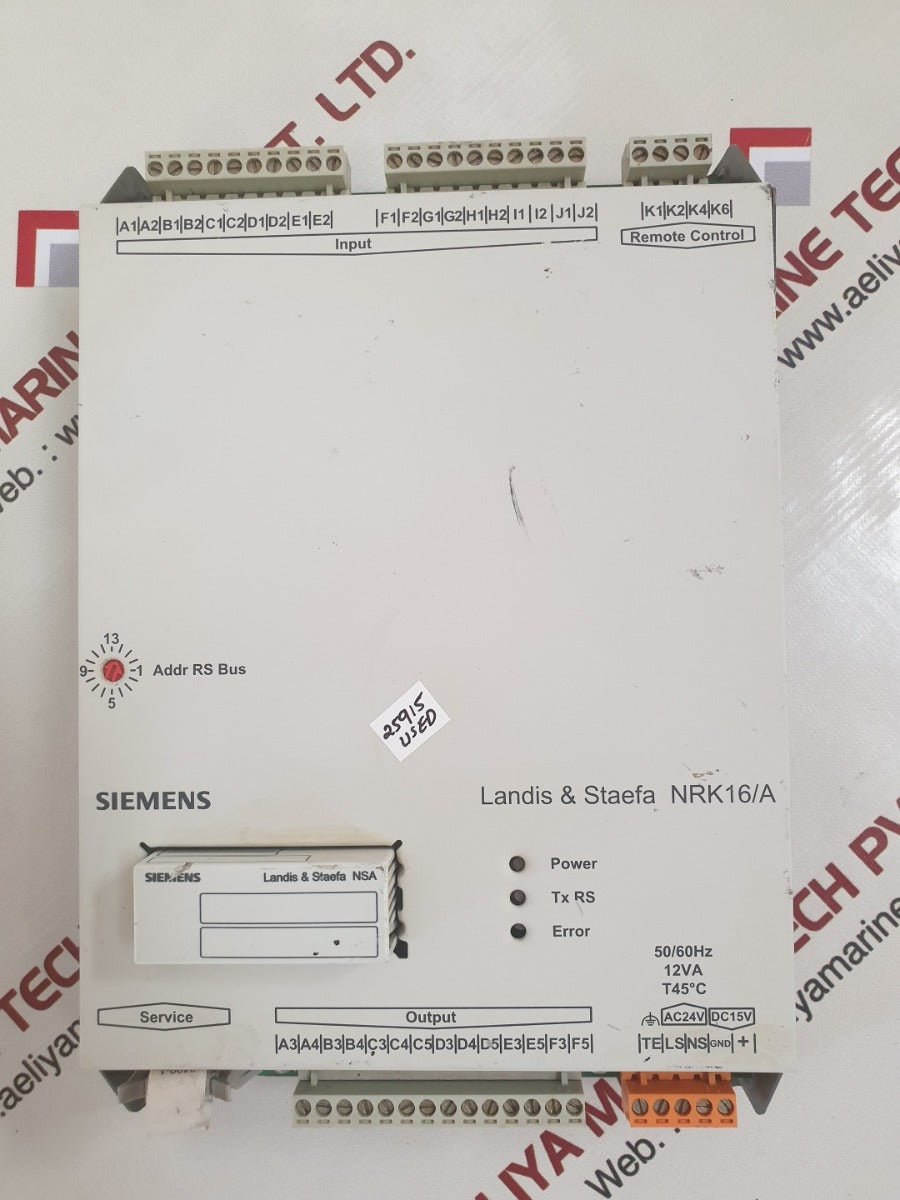Siemens landis & staefa nrk16/a controller 50/60 hz – Aeliya Marine Tech