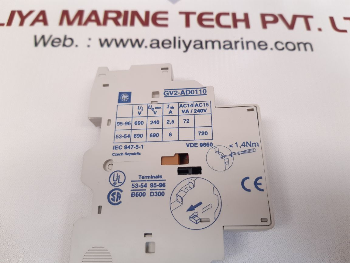 Telemecanique gv2-ad0110 auxiliary contact – Aeliya Marine Tech