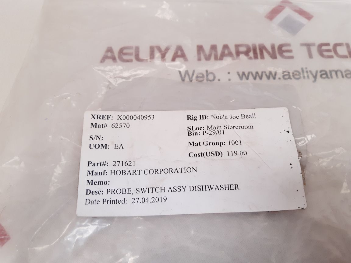 Parker rf2000 dishwasher probe switch assy – Aeliya Marine Tech