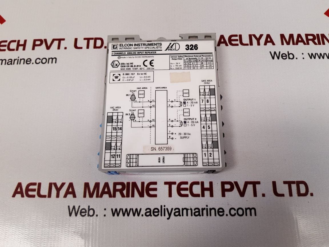 Elcon instruments 326 2 channels analog input repeater – Aeliya Marine Tech