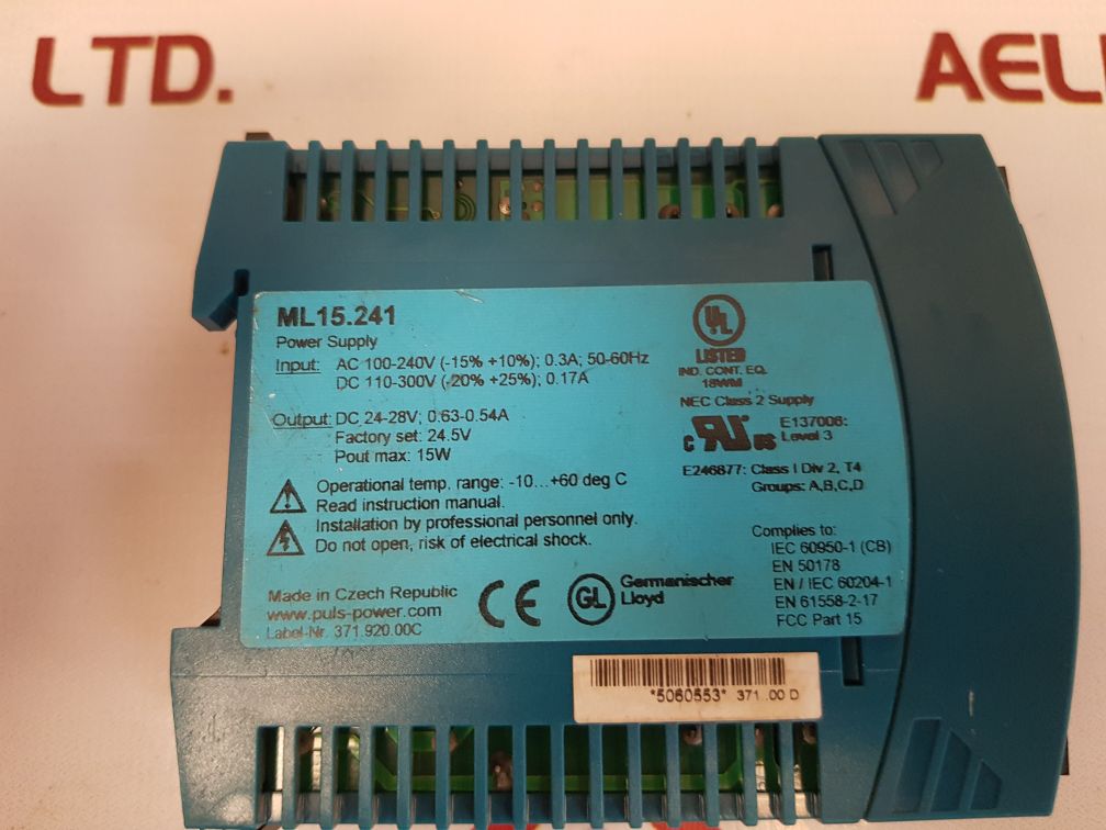 Puls ml15.241 power supply – Aeliya Marine Tech