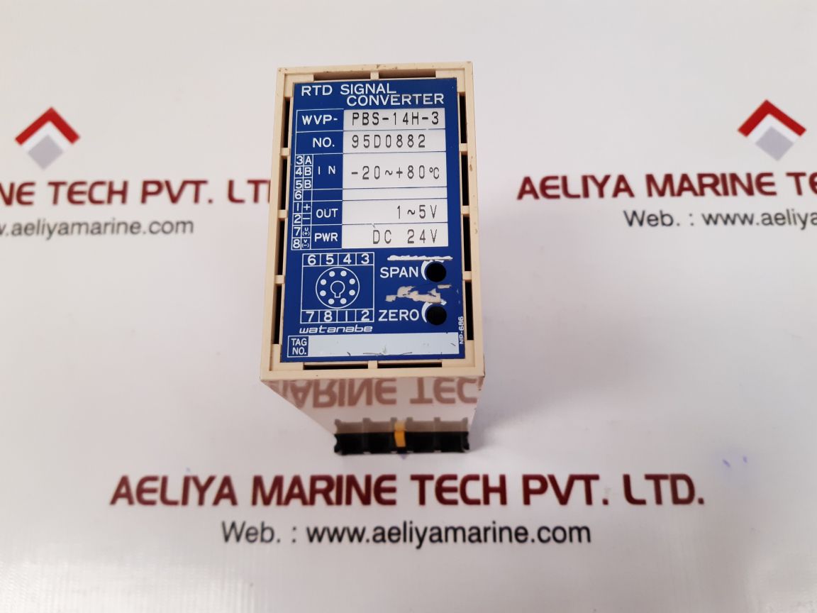 Watanabe wvp-pbs-14h-3 rtd signal converter – Aeliya Marine Tech