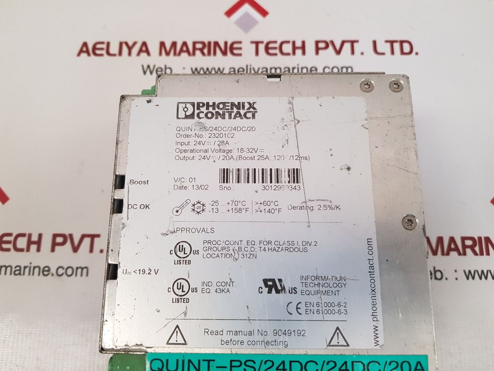 Phoenix contact quint ps/24dc/24dc/20 converter – Aeliya Marine Tech®