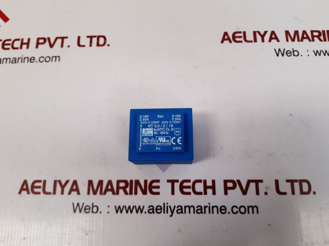 Block-trafo vc 5,0/2/18 transformer vc5,0a2 – Aeliya Marine Tech®