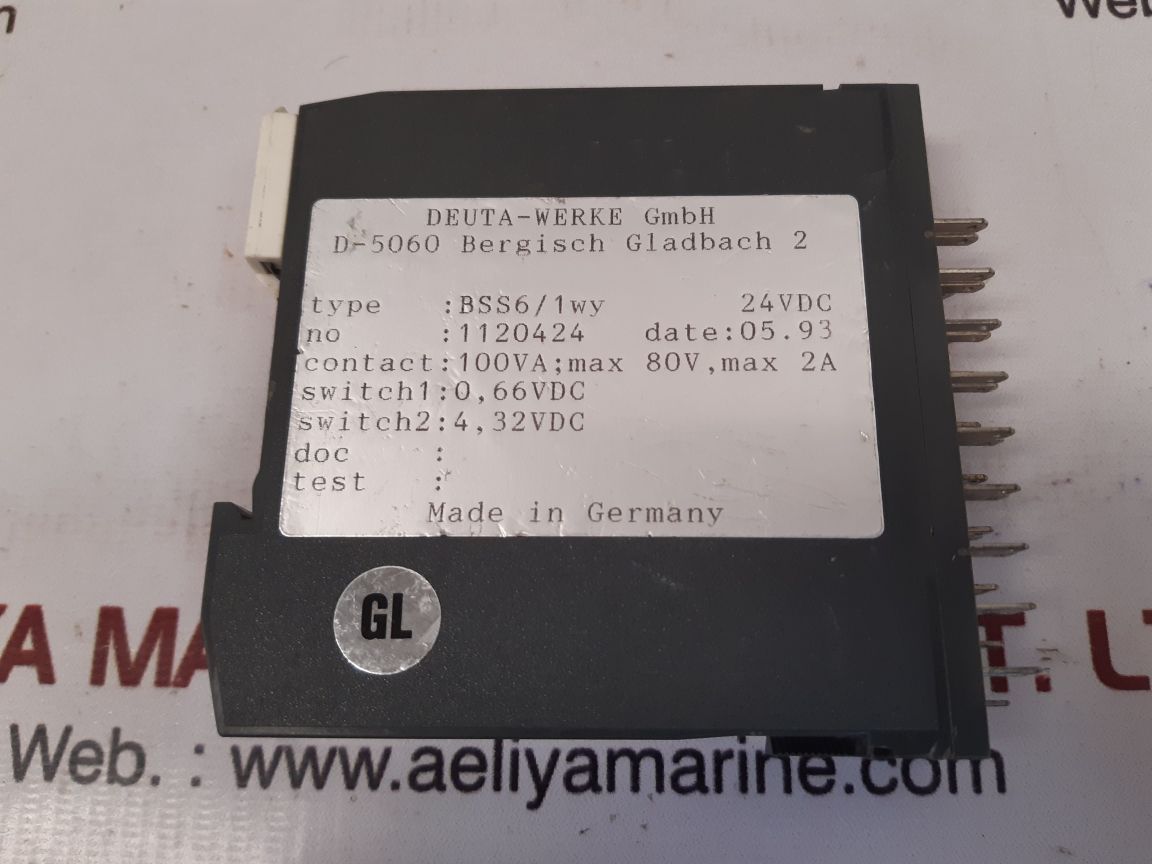 Deuta-werke bss6/1wy output relay – Aeliya Marine Tech