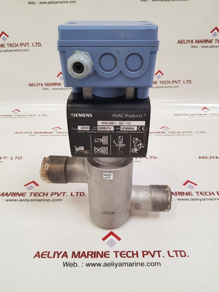 Siemens mvl661.32-12 electronically operated valve – Aeliya Marine Tech