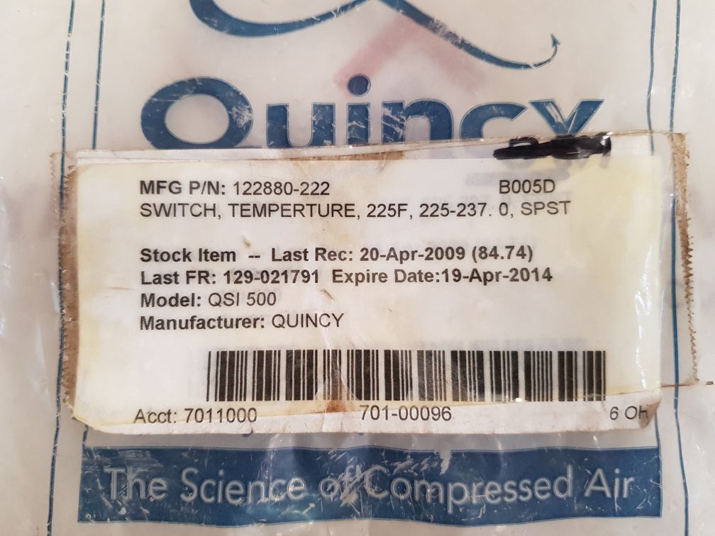 Quincy 122880-222 air compressor temperature switch – Aeliya Marine Tech®