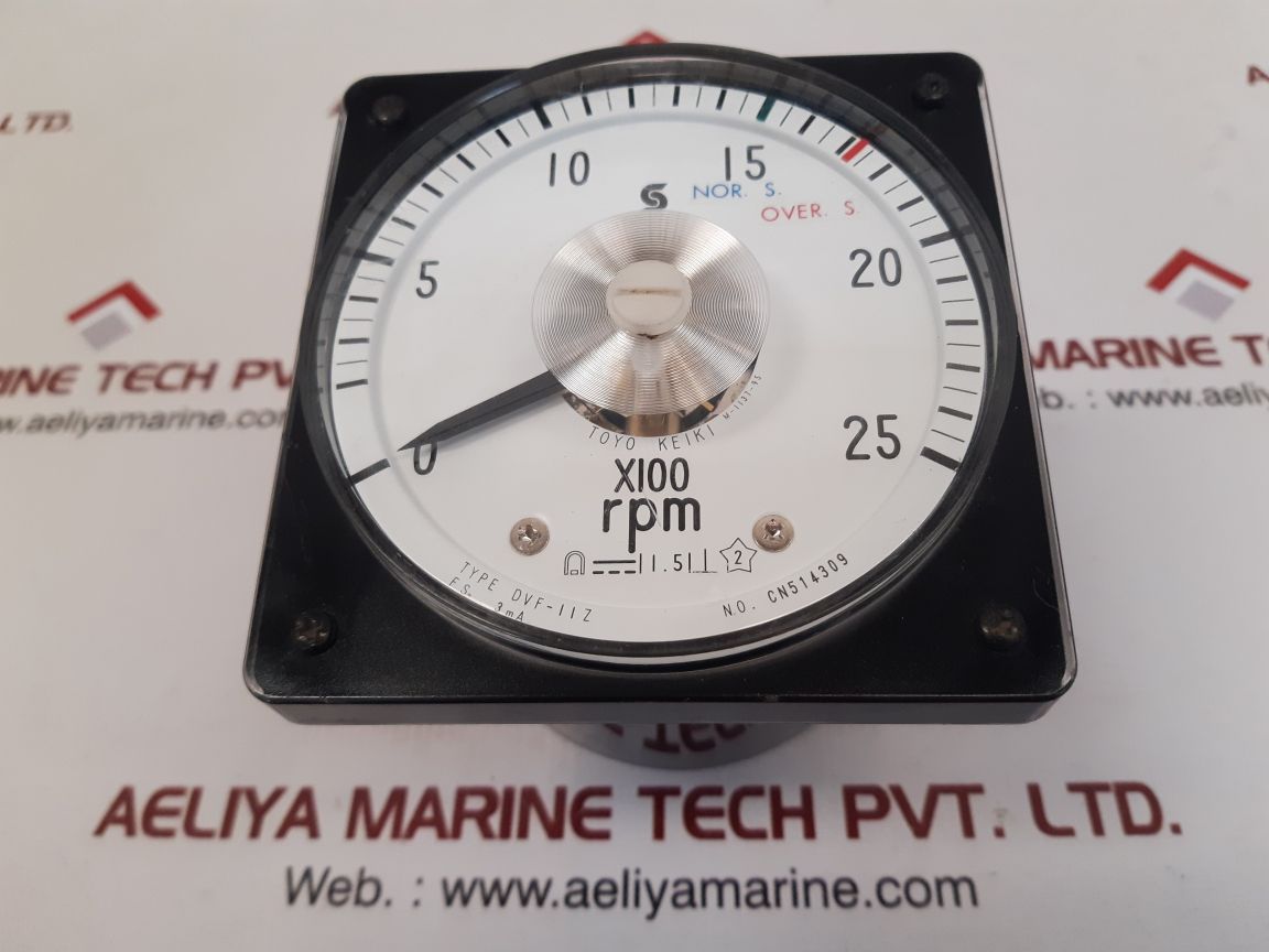 Toyo keiki dvf-11z x100 rpm meter – Aeliya Marine Tech
