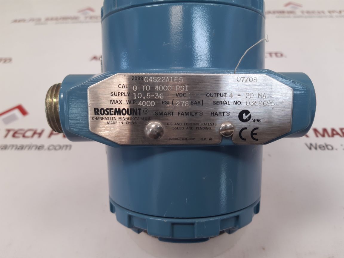Rosemount 2088 g4s22a1e5 pressure transmitter – Aeliya Marine Tech®