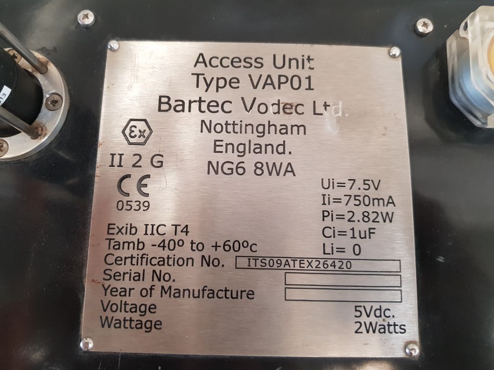 Bartec vodec vap01 access unit microphone point – Aeliya Marine Tech