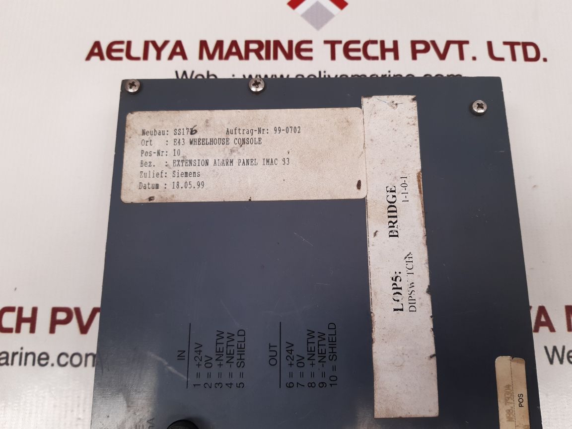 Siemens n98.79304 local operator panel – Aeliya Marine Tech