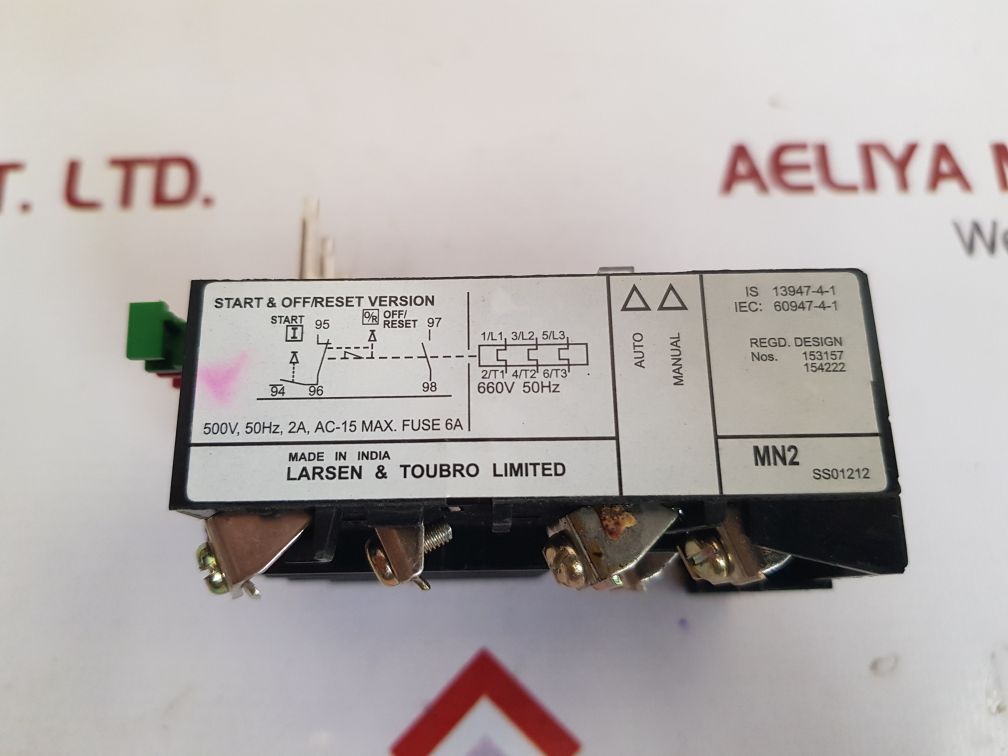 L&t mn2 thermal overload relay – Aeliya Marine Tech