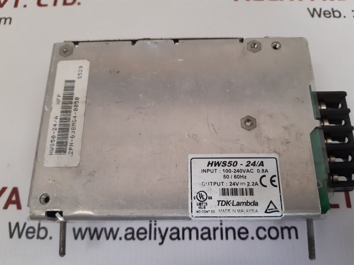 Tdk-lambda hws50-24/a power supply – Aeliya Marine Tech