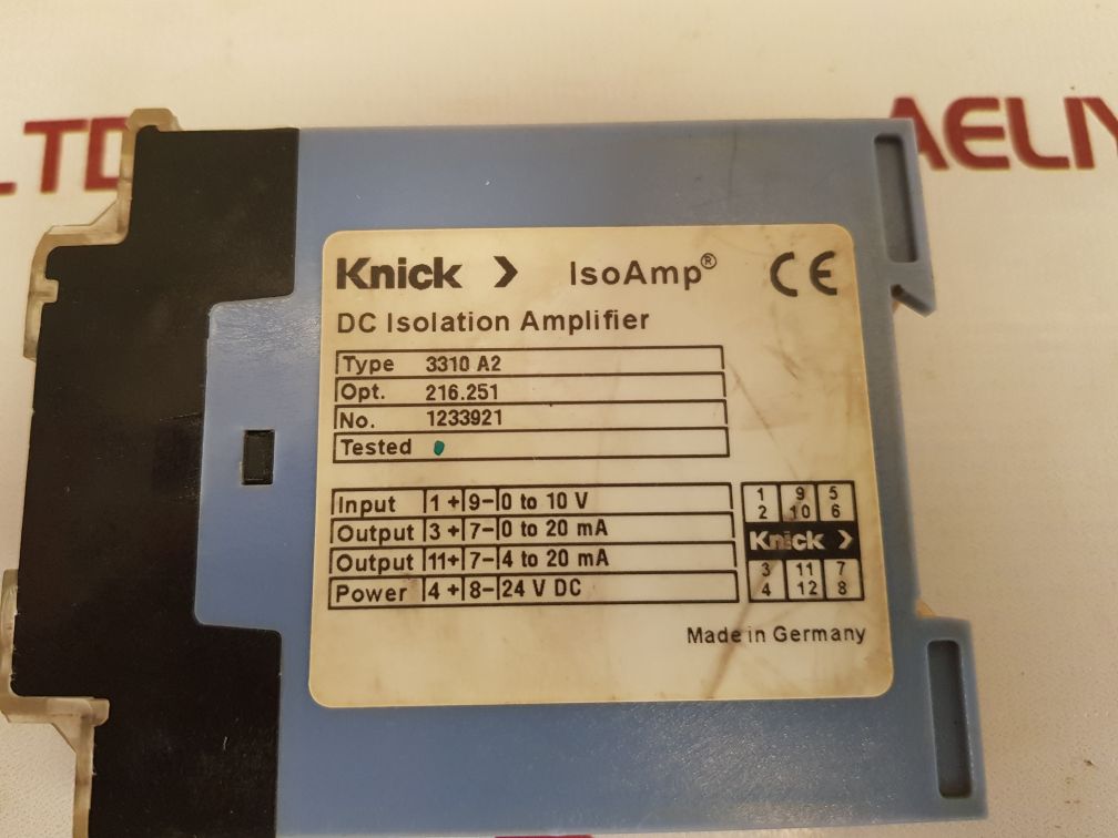 Knick 3310 a2 dc isolation amplifier – Aeliya Marine Tech®