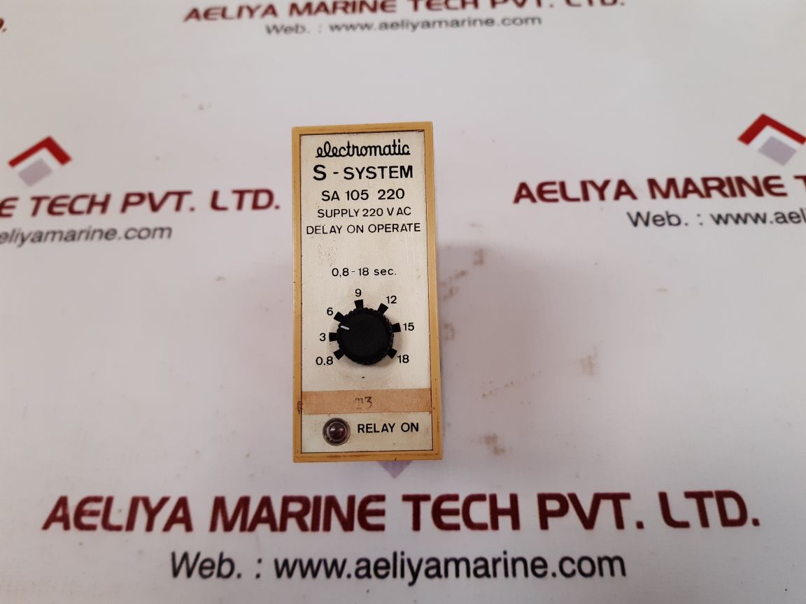 Electromatic s-system sa 105 220 delay on operate – Aeliya Marine Tech