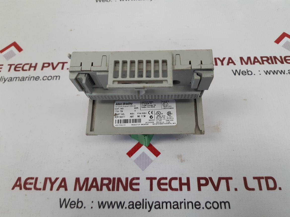 Allen-bradley 1794-tbn Series. A 92416871 Flex Terminal Base Unit Rev ...