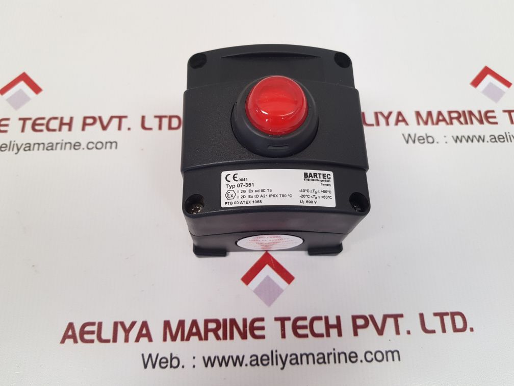 Bartec 07-351 Emergency Red Push Button Atex 690 V 07-3511-90Lrr ...