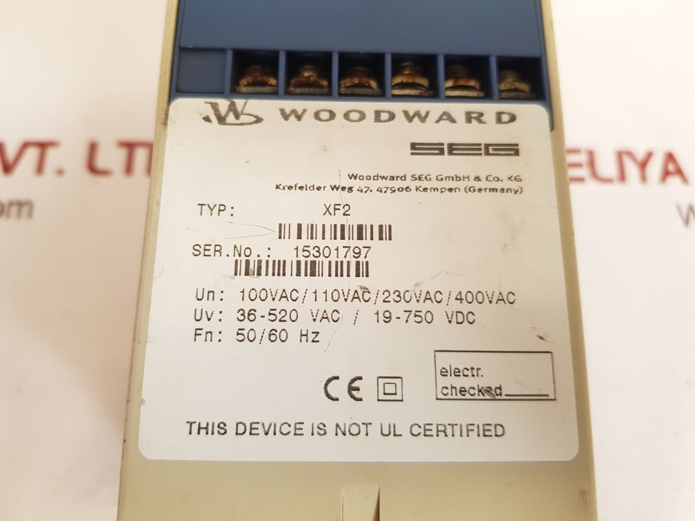 Woodward Seg Xf2 Power Voltage Protection Relay 36-520 Vac 19-750 Vdc ...