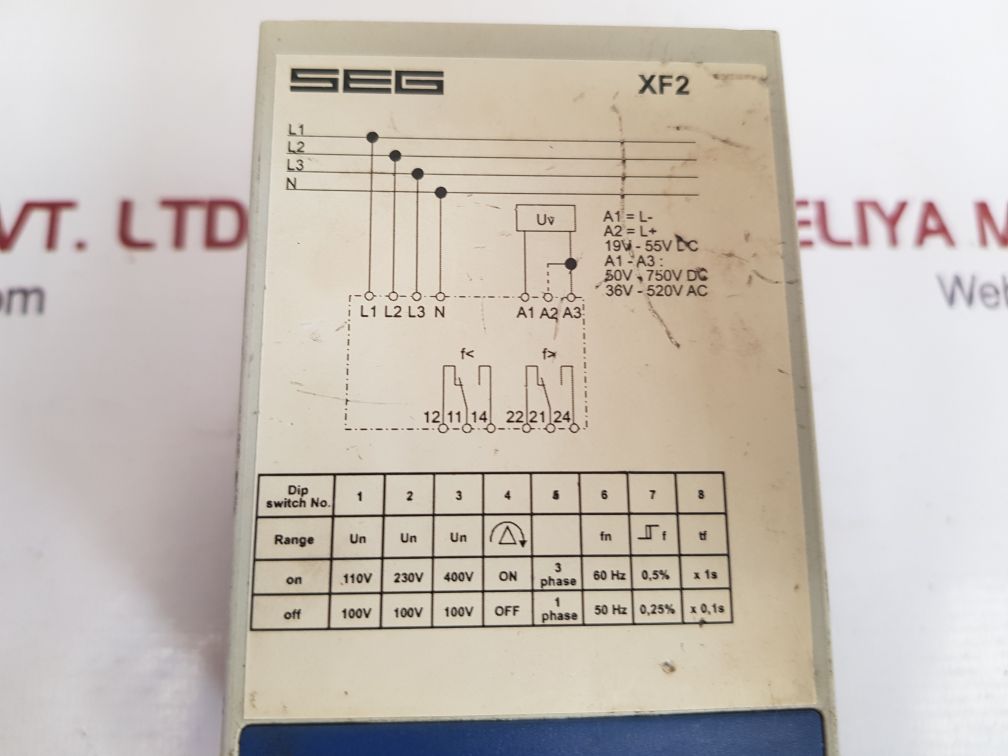 Woodward Seg Xf2 Power Voltage Protection Relay 36-520 Vac 19-750 Vdc ...