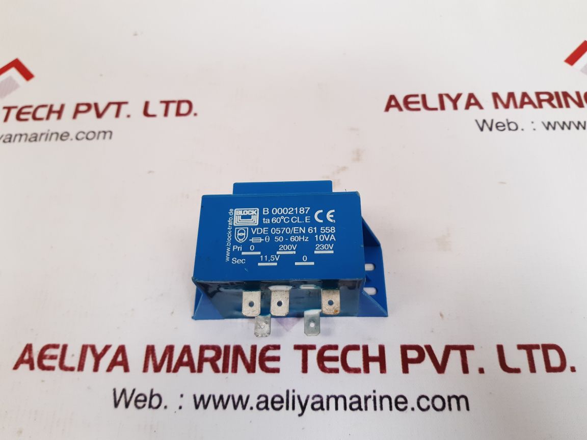 Block B 0002187 Transformer Vde 0570/En 61 558 – Aeliya Marine Tech