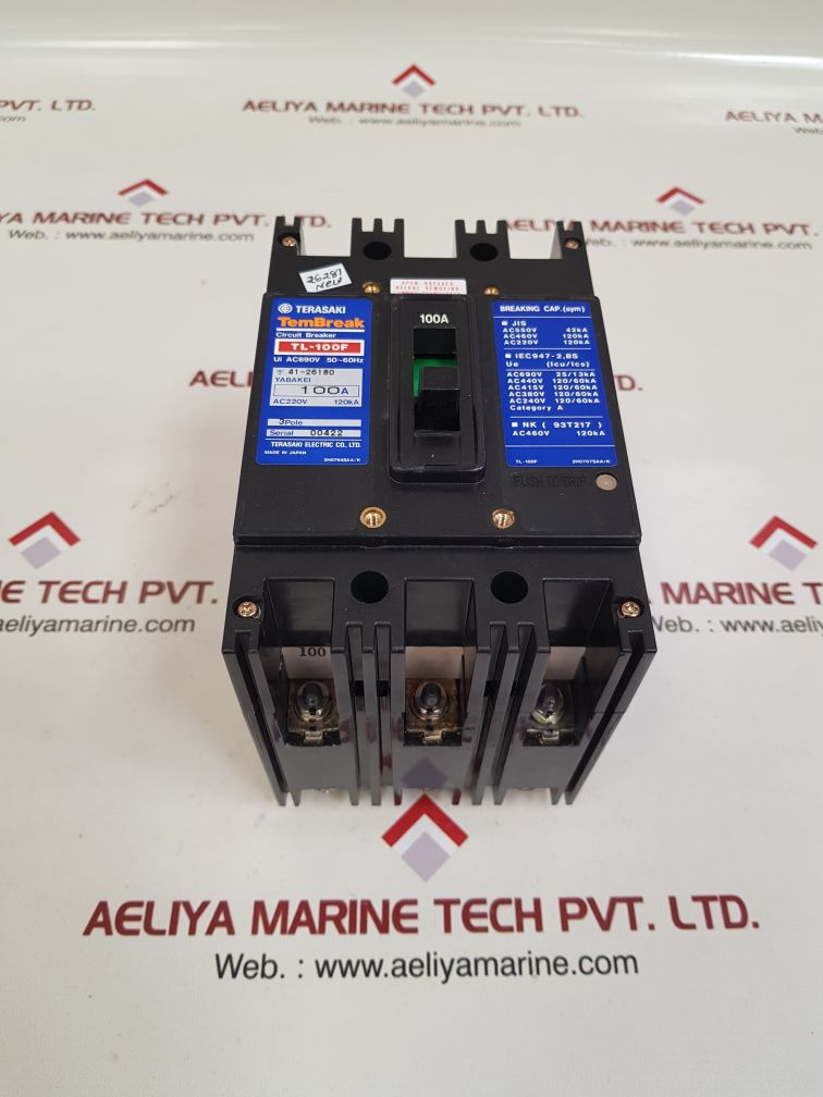 Terasaki tl-100f tembreak circuit breaker 50~60hz – Aeliya Marine Tech®