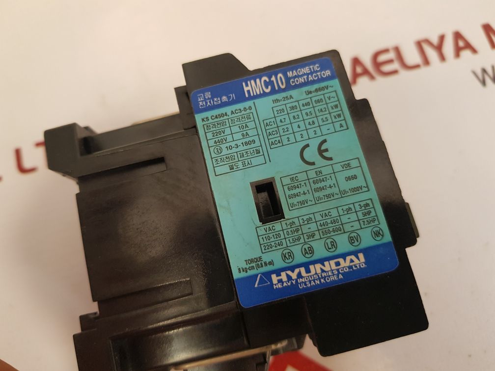 Hyundai hmc10 magnetic contactor new – Aeliya Marine Tech