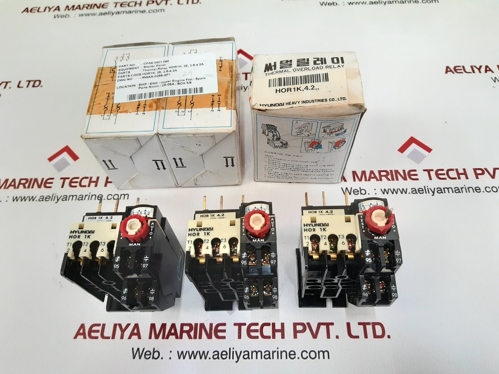 Hyundai hor 1k thermal overload relay hor 1k 4.2 New – Aeliya Marine Tech