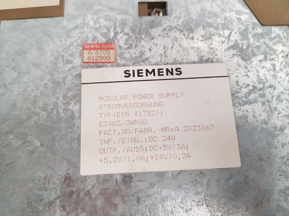 Siemens Ps 3A Simatic S5 Power Supply Module – Aeliya Marine Tech