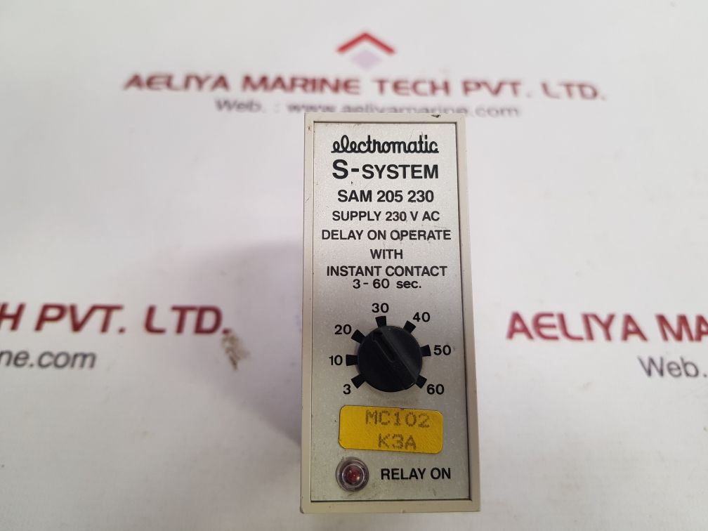 Electromatic S-system Sam 205 230 Delay On Operate 3-60 Sec. 230 Vac ...