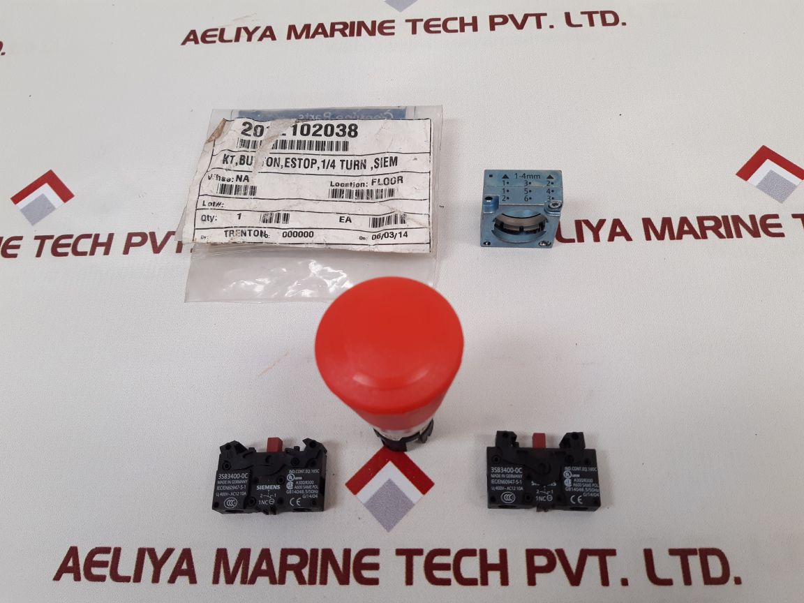 Siemens 3Sb3400-0C Contact Block With Safety Switch 1Nc – Aeliya Marine ...