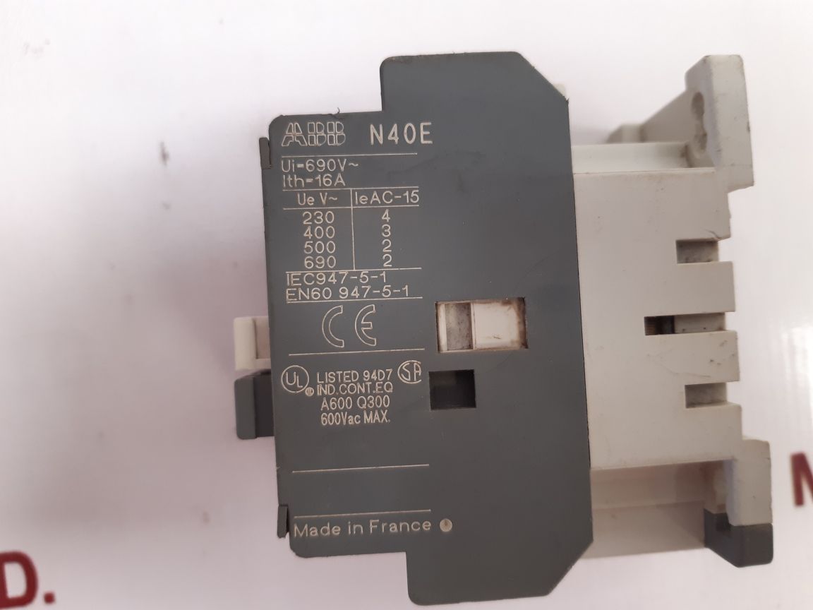 Abb N40E Control Relay 24V 50Hz-60Hz – Aeliya Marine Tech