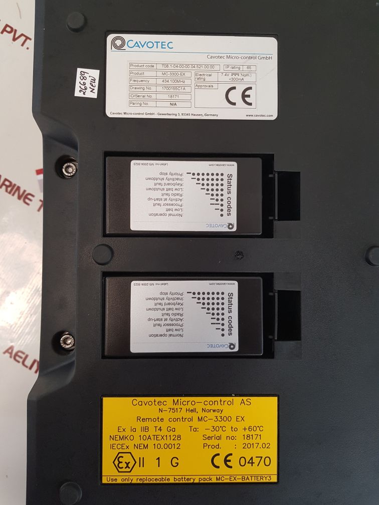 Cavotec micro - control mc 3300 ex remote control – Aeliya Marine Tech