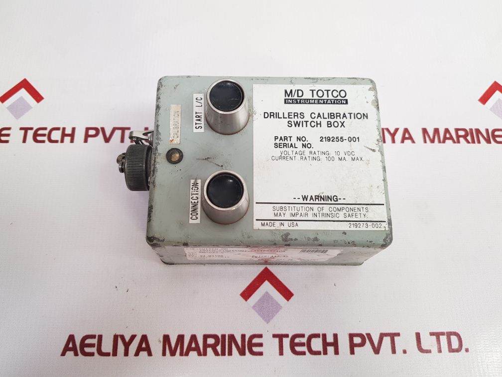 M/D Totco 219255-001 Drillers Calibration Switch Box – Aeliya Marine Tech®