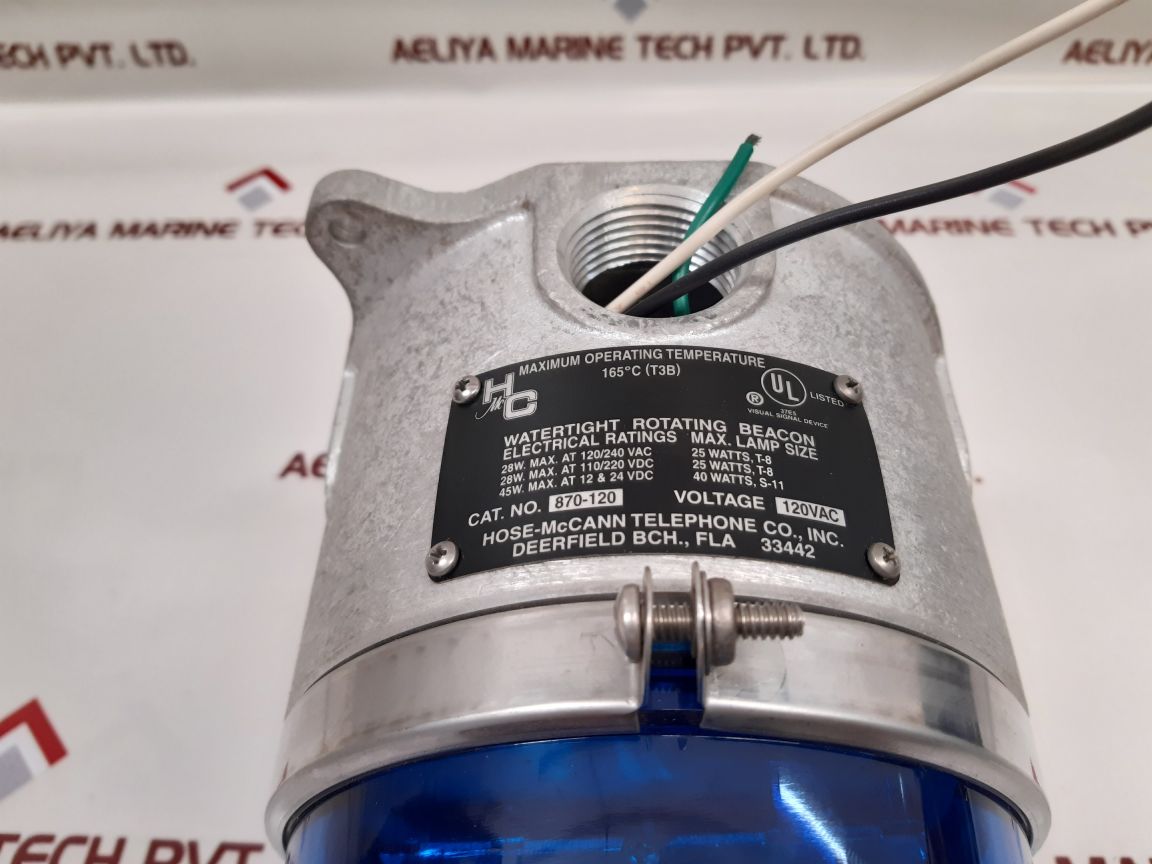 Hose-mccann 870-120 Blue Rotating Beacon Light – Aeliya Marine Tech®