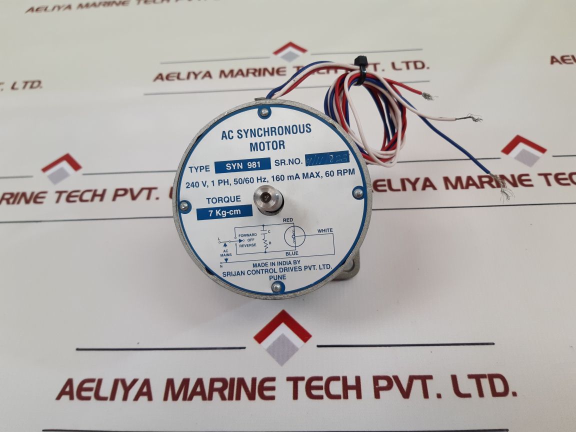 Srijan Control Drives Syn 981 Ac Synchronous Motor New – Aeliya Marine Tech