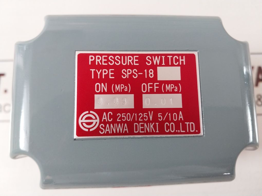 Sanwa Denki Sps-18 Pressure Switch Sps-18 Series – Aeliya Marine Tech